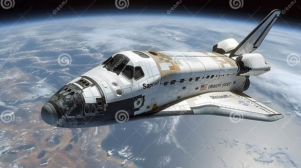 Space Shuttle Flight in Space. Rocket Launch Stock Photo - Image of ...