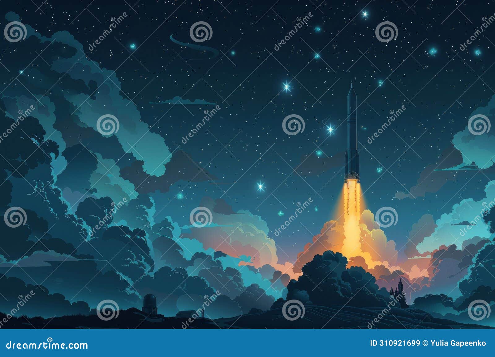 Space Shuttle Flying through Galaxy Filled with Stars Stock Image ...