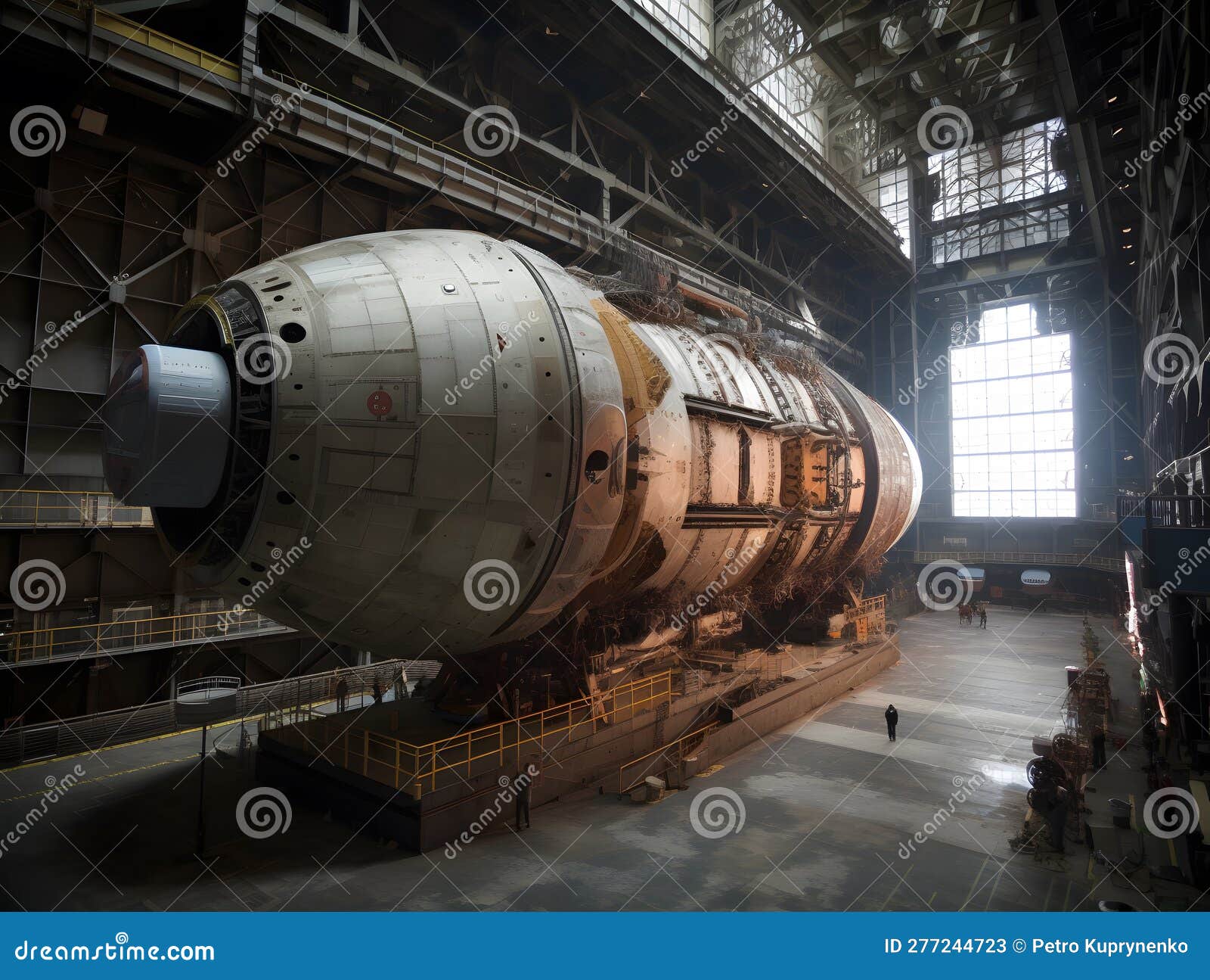 Space Shuttle and Fuel Tanks for a Rocket that is Preparing To Launch ...
