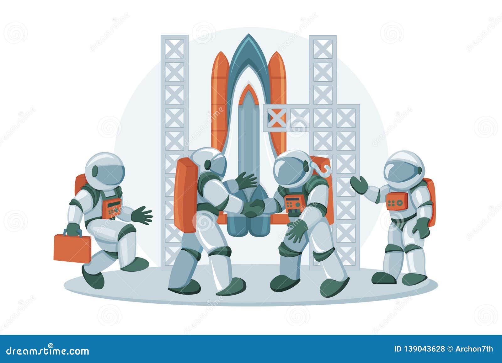 Rocket Engines Drawings Vector Illustration | CartoonDealer.com #165778962