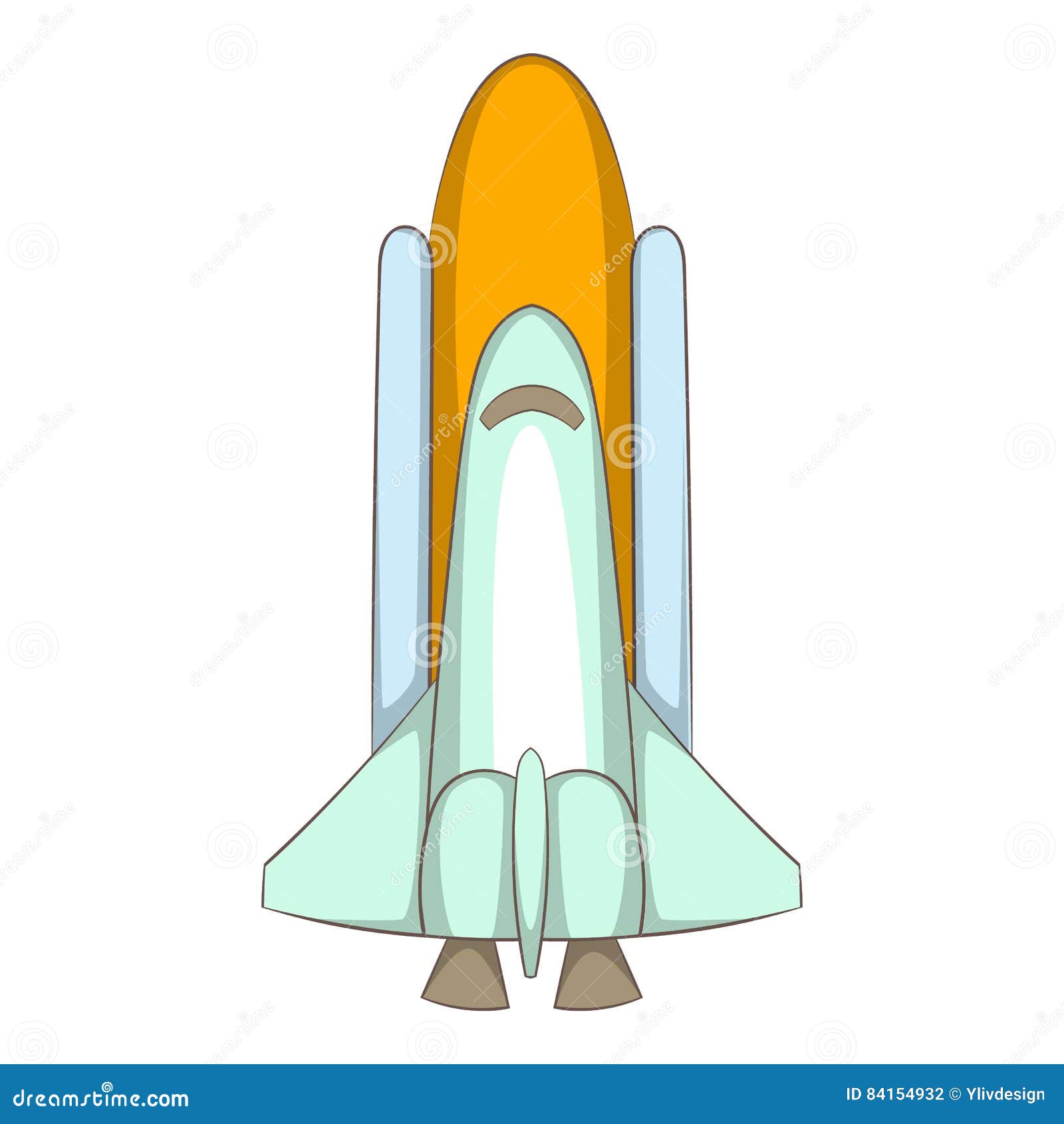 Space Shuttle Icon, Cartoon Style Stock Vector - Illustration of symbol ...