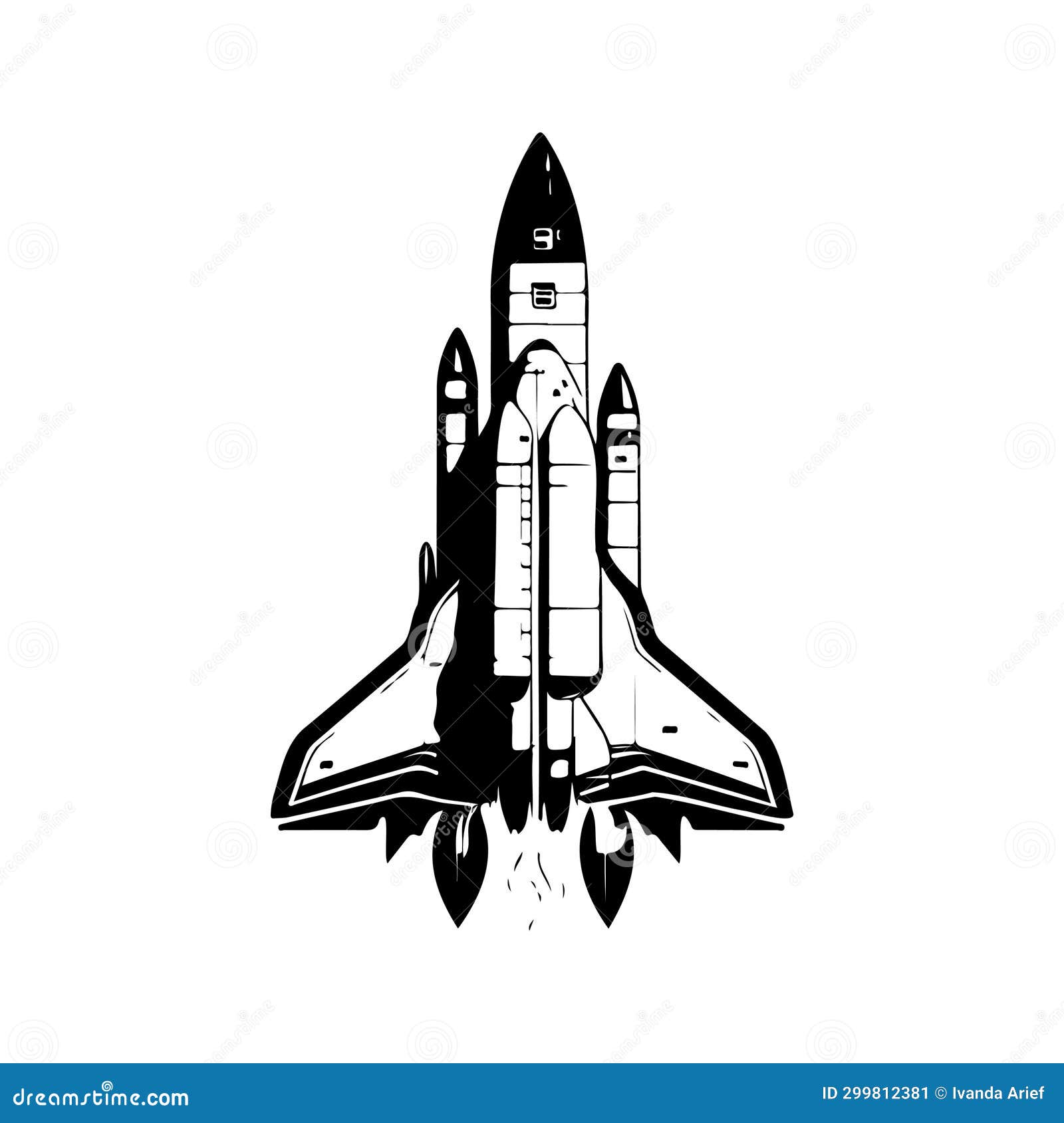 Space Shuttle Icon Hand Draw Black Colour Space Logo Symbol Perfect ...