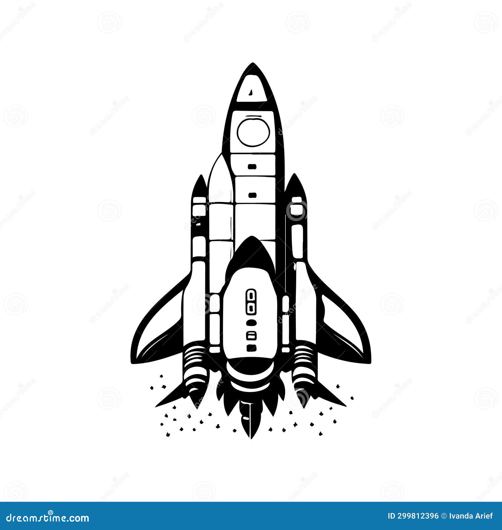 Space Shuttle Icon Hand Draw Black Colour Space Logo Symbol Perfect ...
