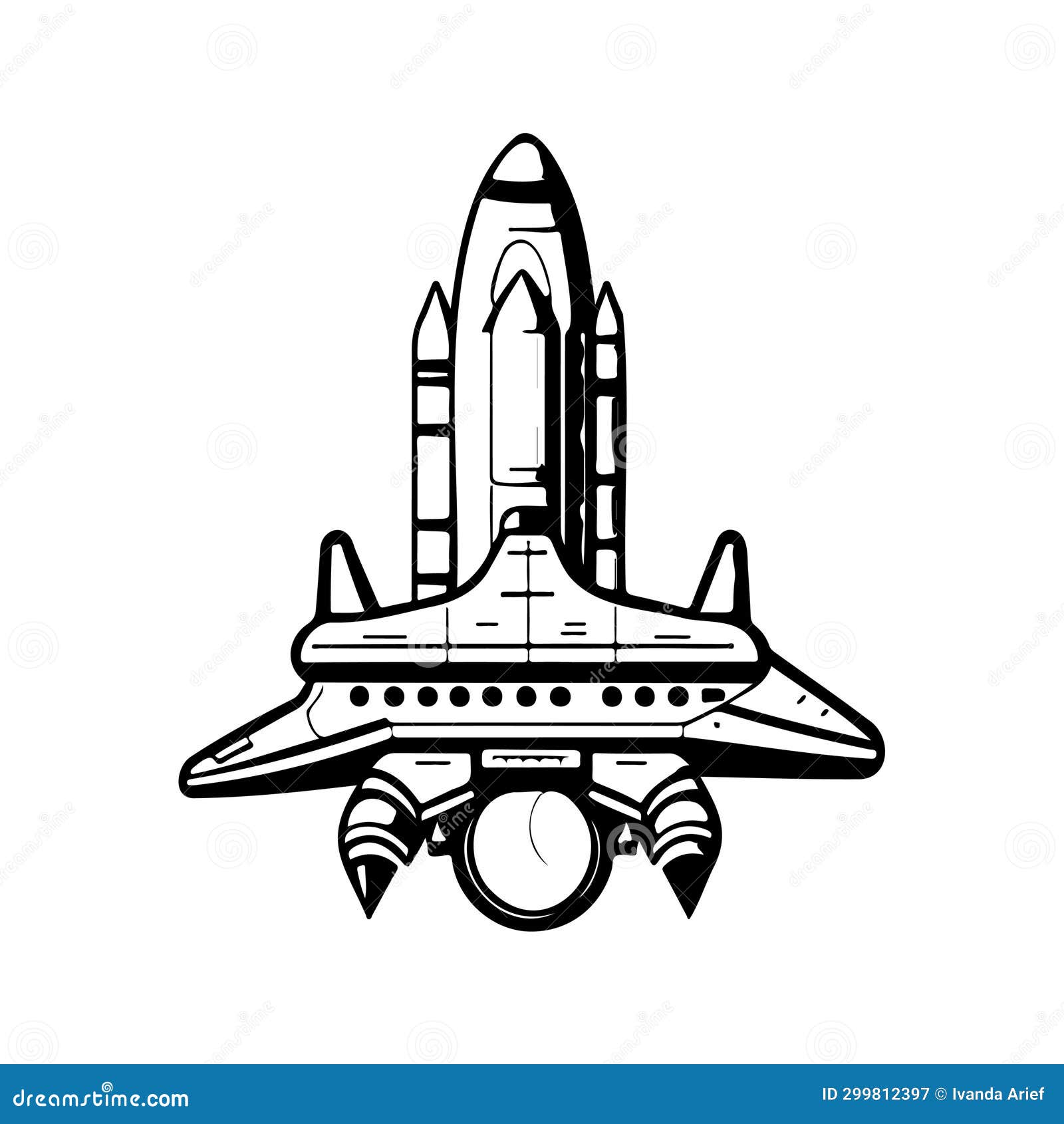 Space Shuttle Icon Hand Draw Black Colour Space Logo Symbol Perfect ...
