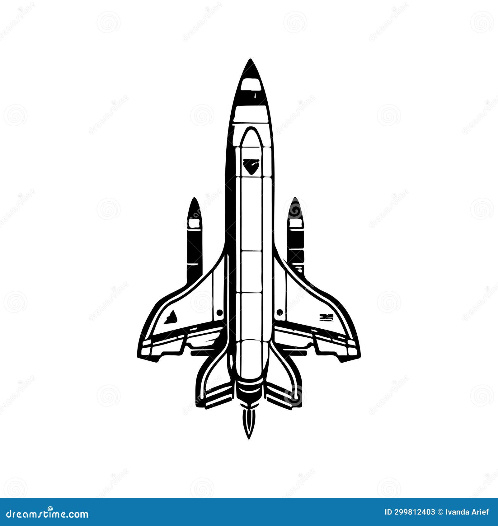 Space Shuttle Icon Hand Draw Black Colour Space Logo Symbol Perfect ...