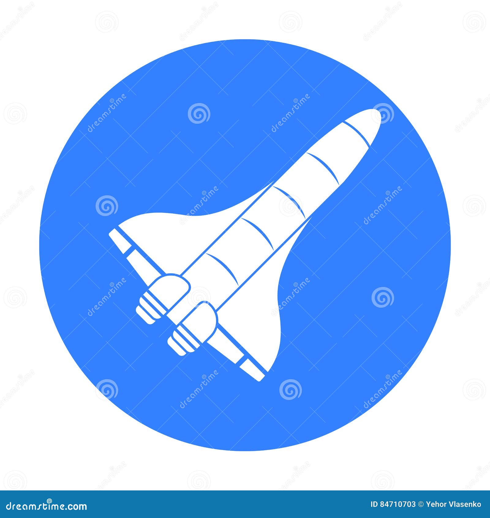 Space Shuttle Icon Isolated on White Background. Space Symbol Stock ...