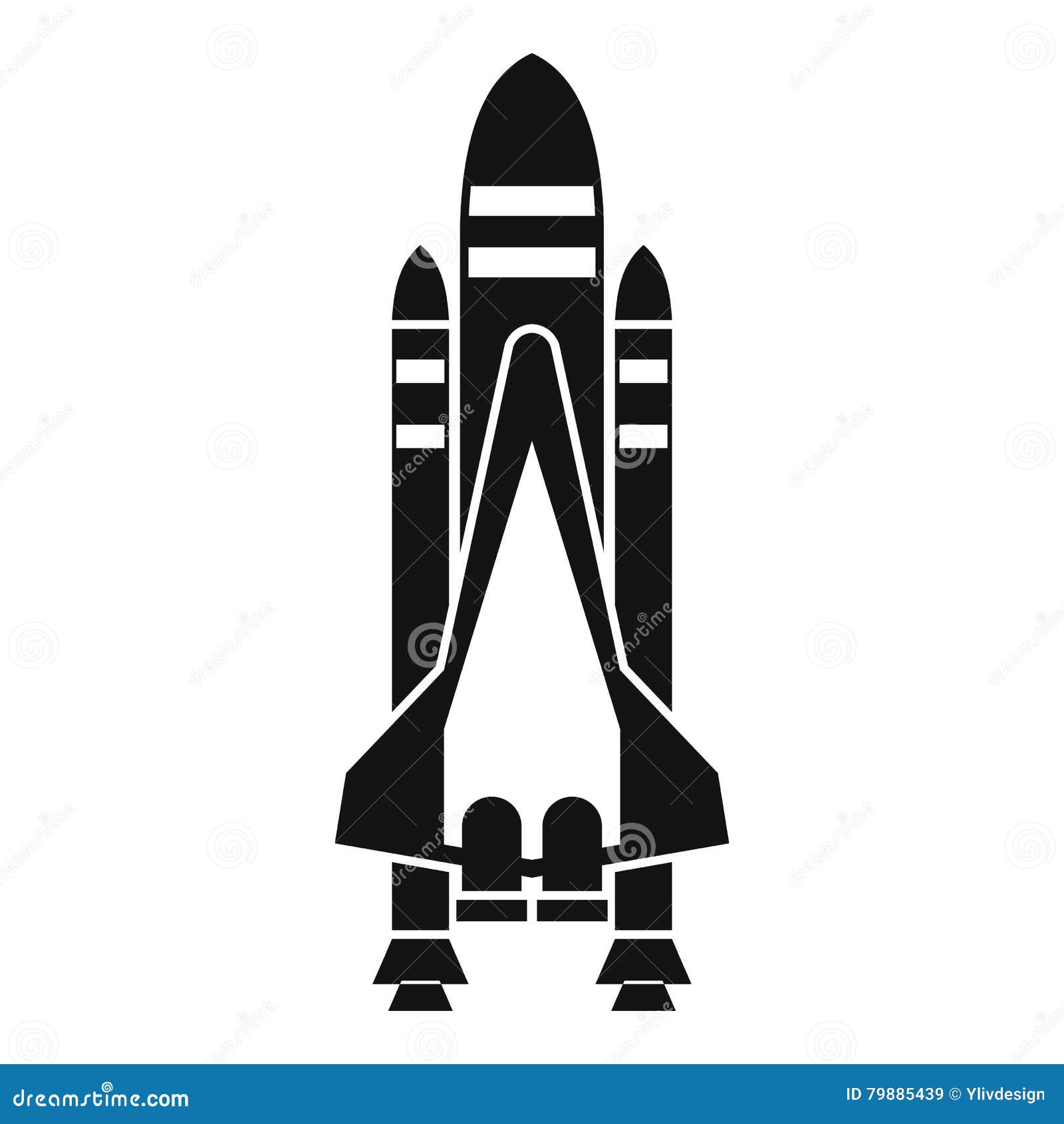 Space Shuttle Icon, Simple Style Stock Vector - Illustration of science ...