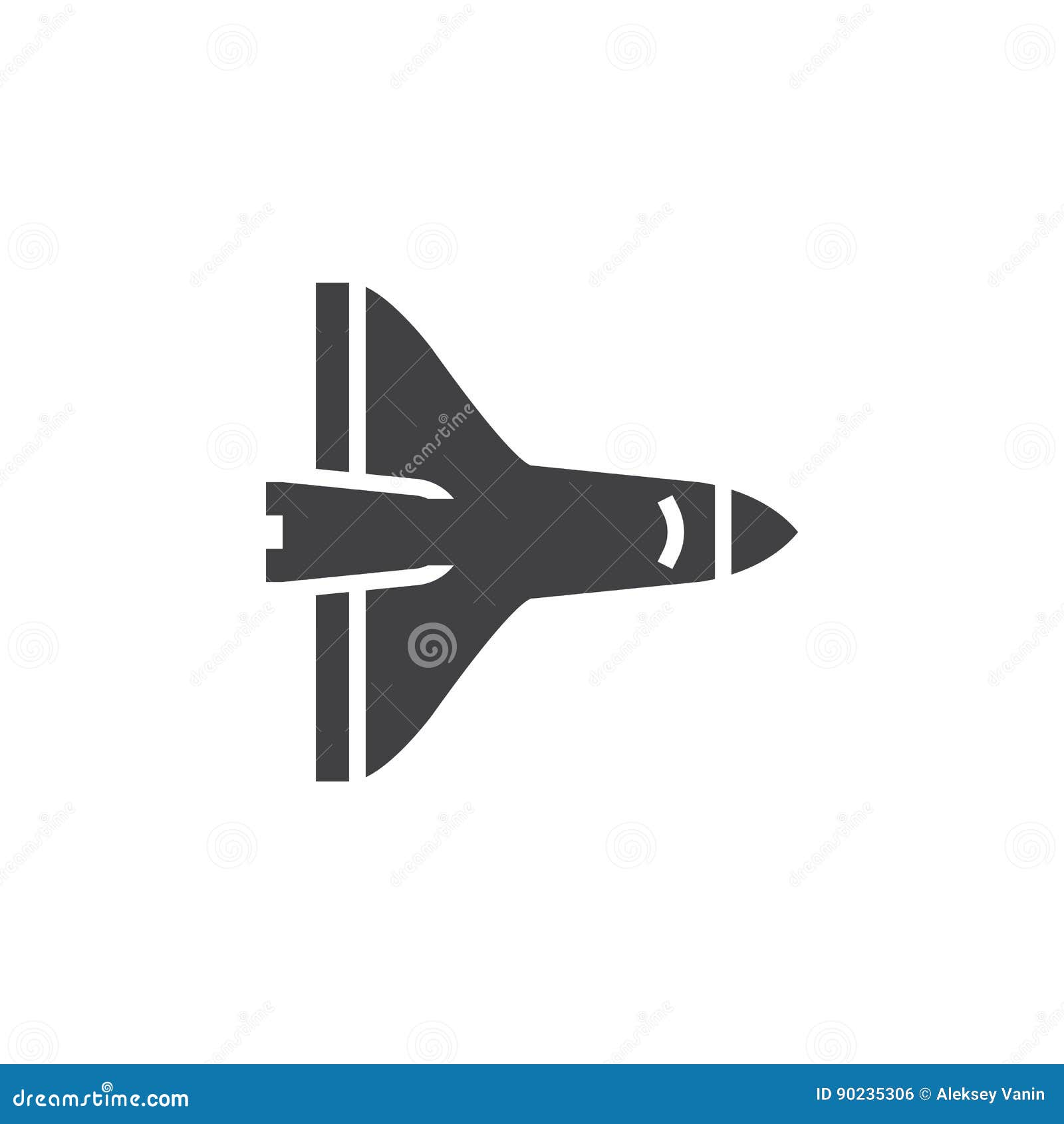Space Shuttle Icon , Solid Logo Illustration, Pictogram is Stock ...