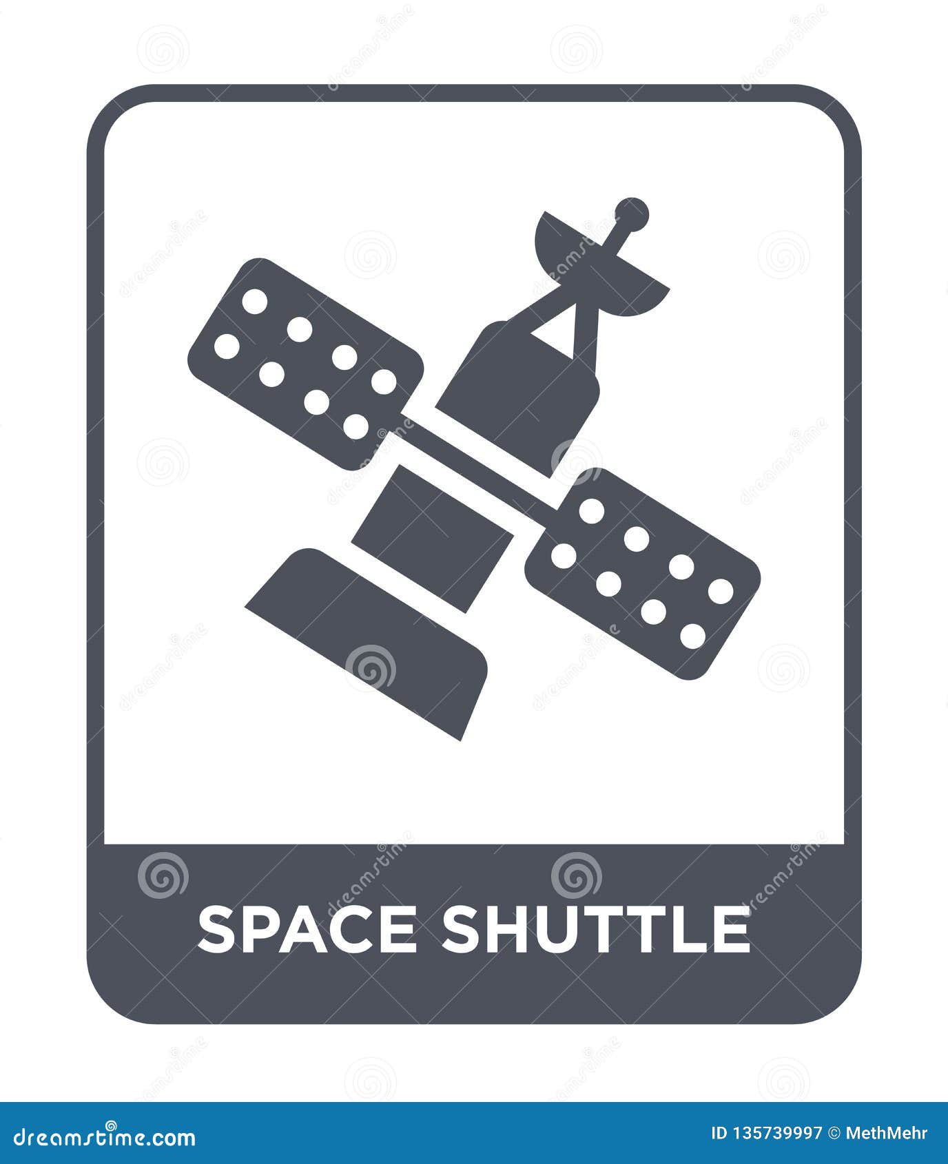 Space Shuttle Icon in Trendy Design Style. Space Shuttle Icon Isolated ...