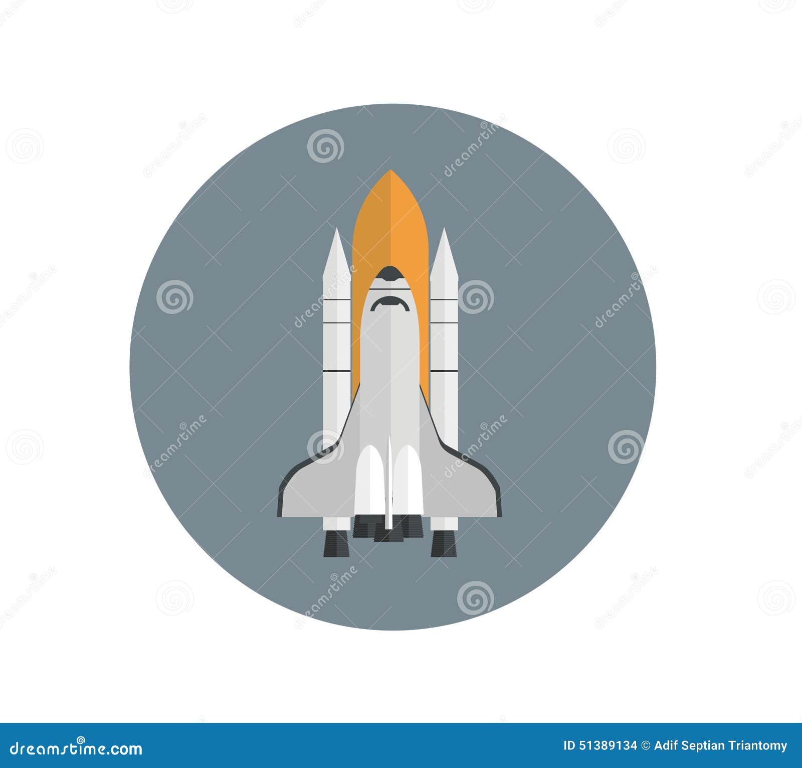 Space shuttle illustration stock vector. Illustration of moon - 51389134