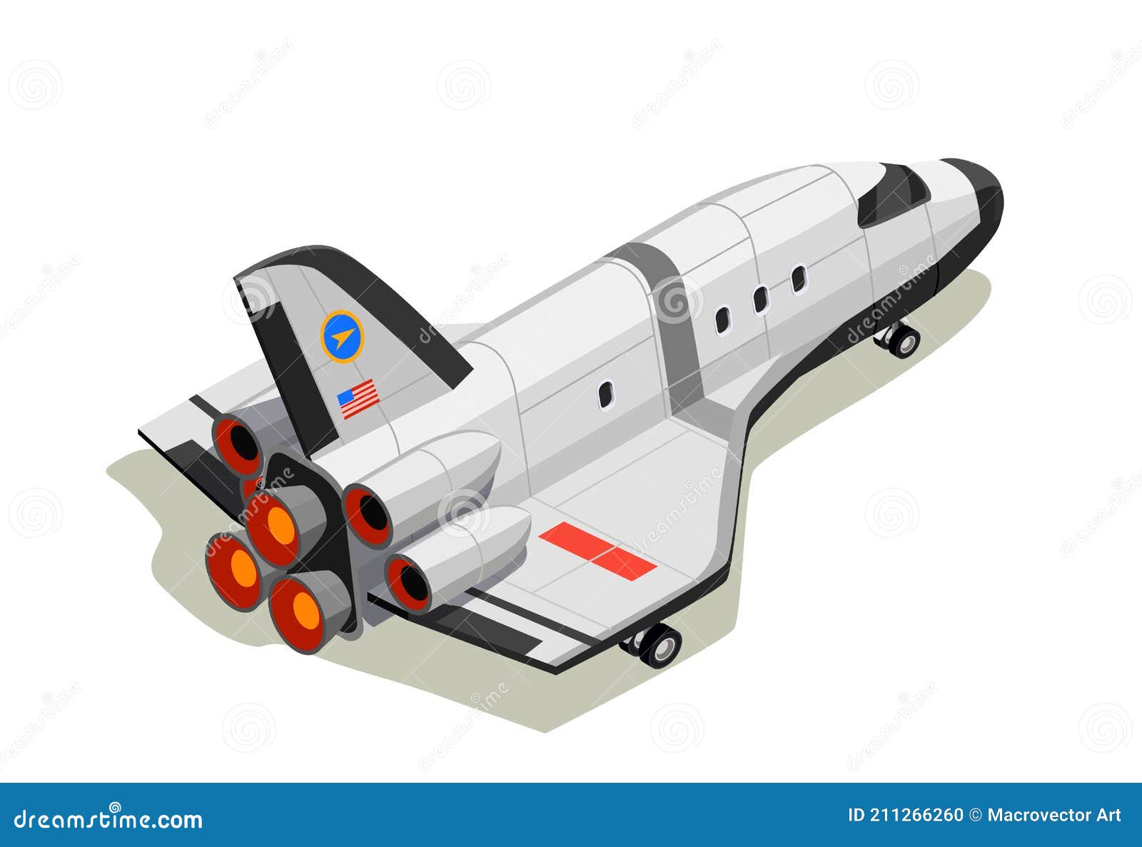Space Shuttle Isometric Composition Stock Vector - Illustration of ...