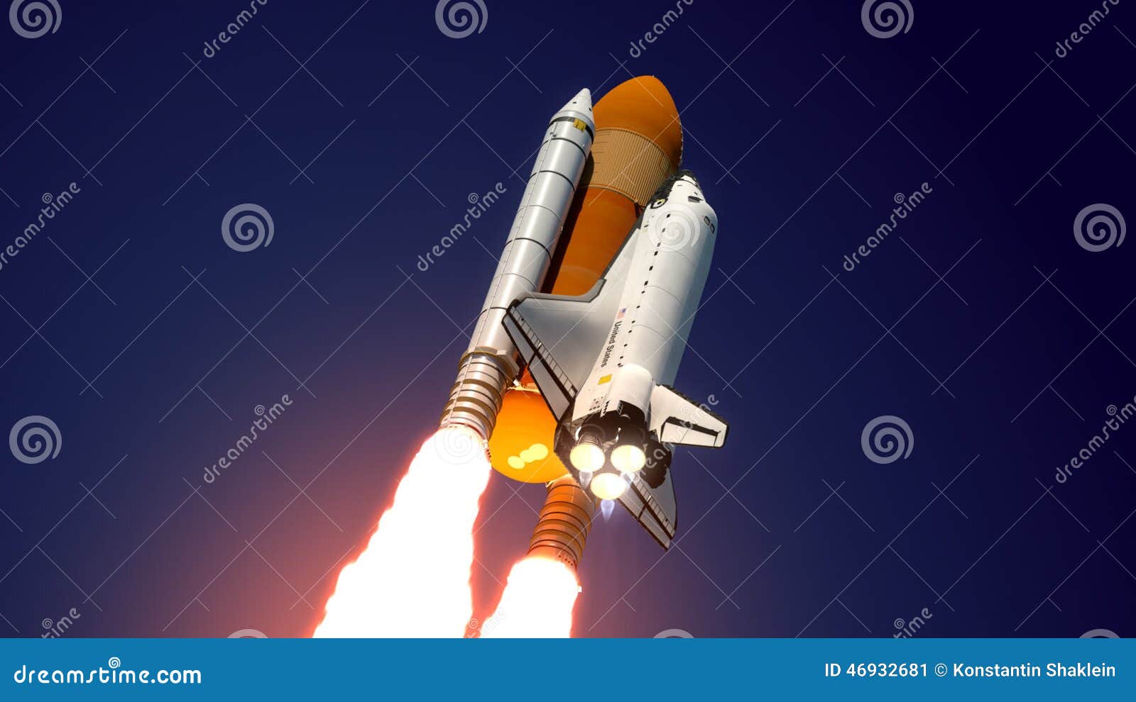 Space Shuttle Launch stock video. Video of flight, external - 46932681