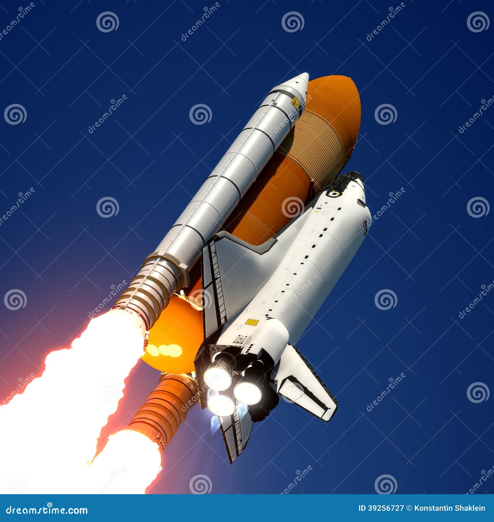 Space Shuttle Launch. stock illustration. Illustration of launching ...