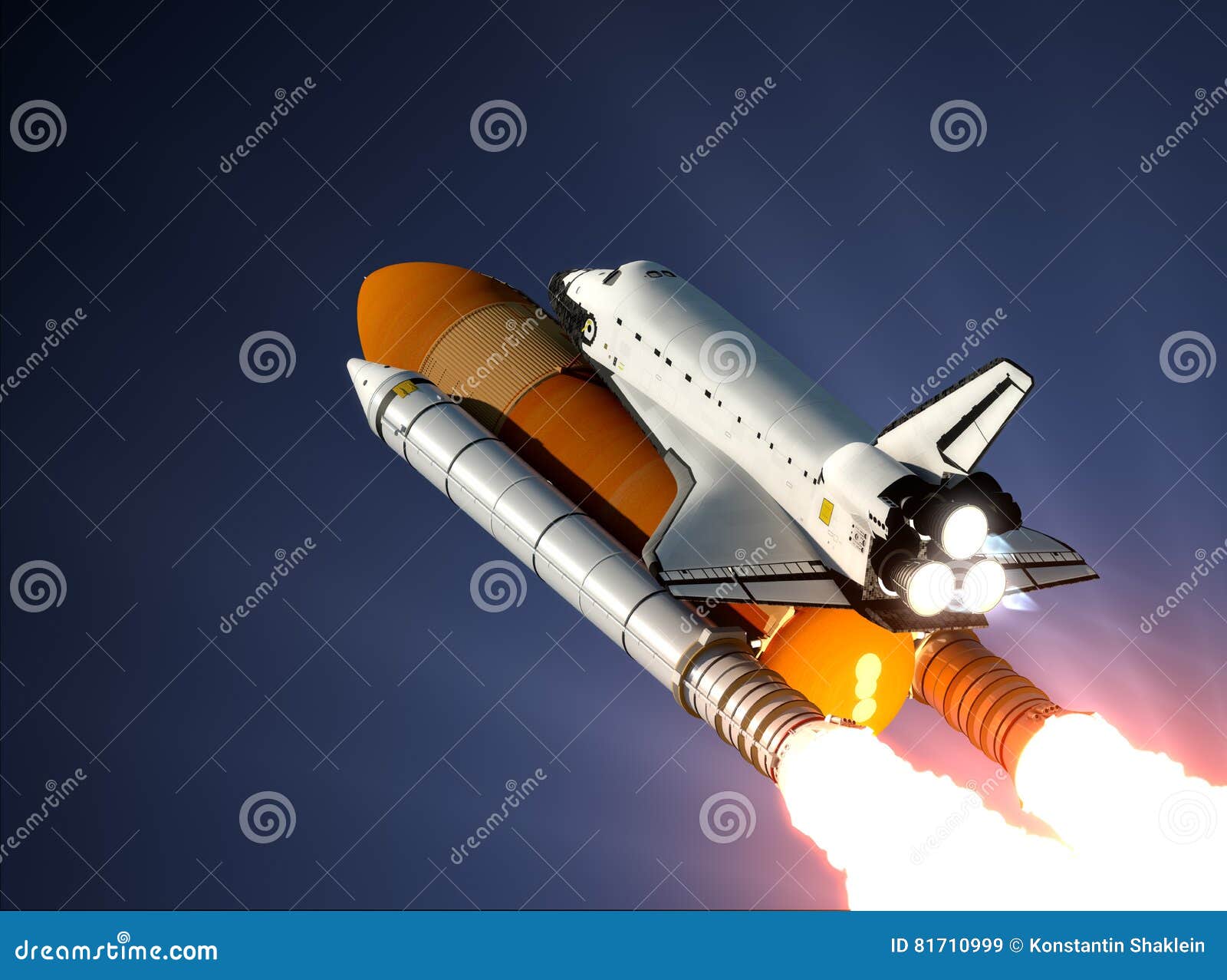 Space Shuttle Launch stock illustration. Illustration of atlantis ...