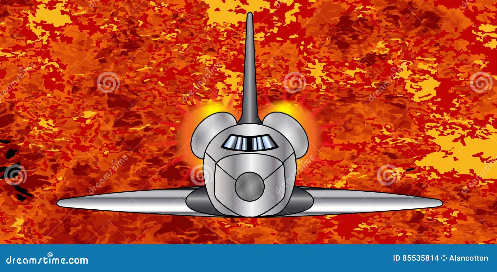 Space Shuttle Launch stock vector. Illustration of shuttle - 85535814