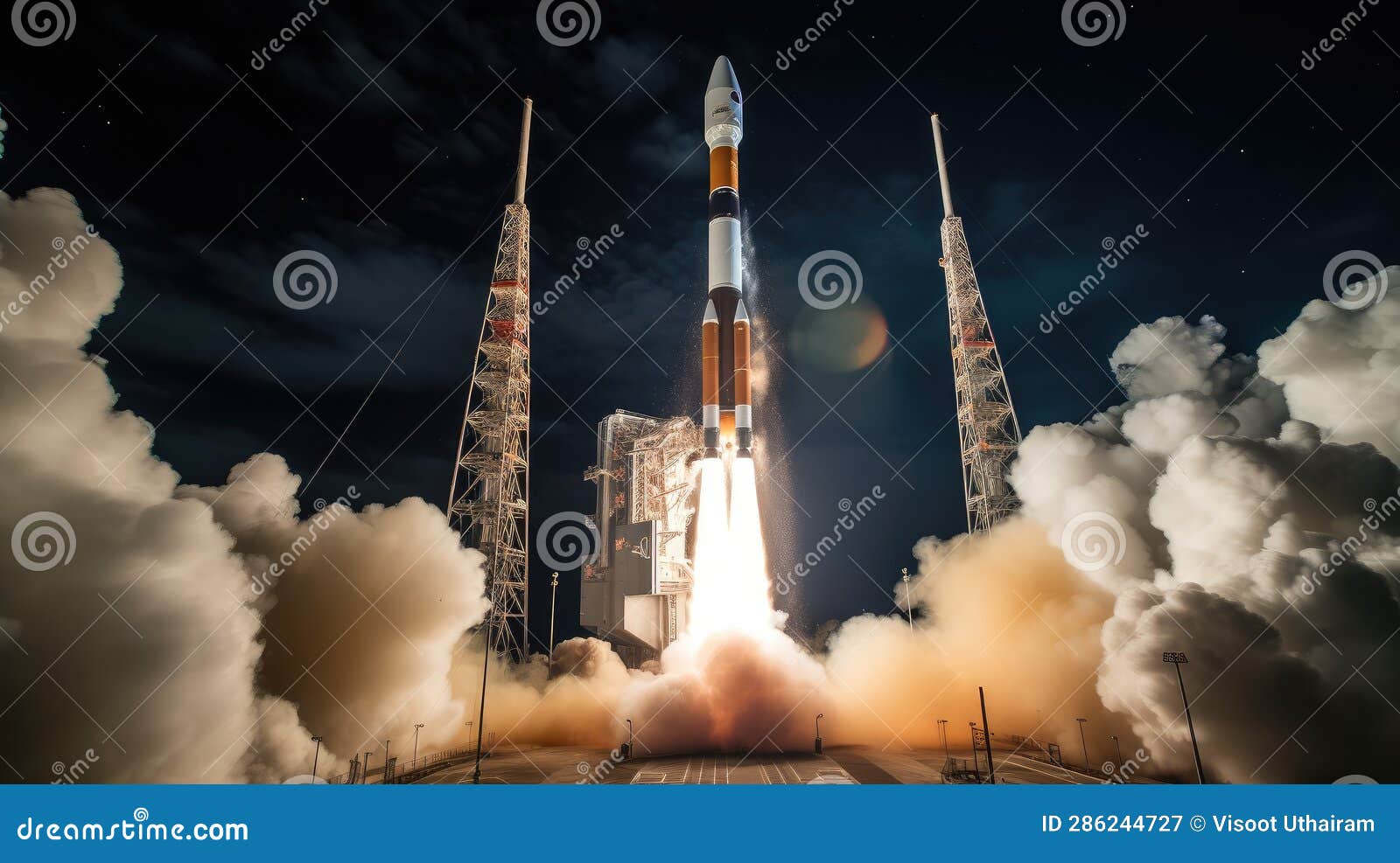 Space shuttle lift off stock illustration. Illustration of engineering ...