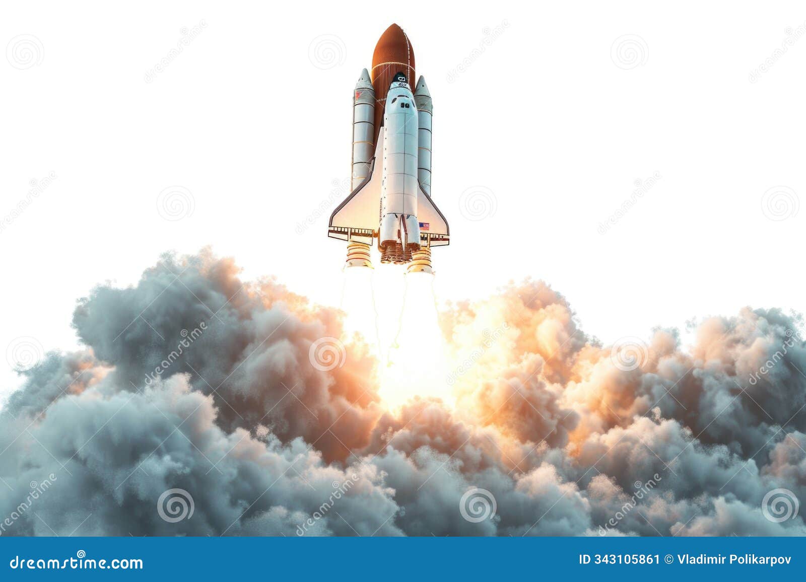 A Space Shuttle Lifts Off from Its Launchpad and Soars into the Sky ...