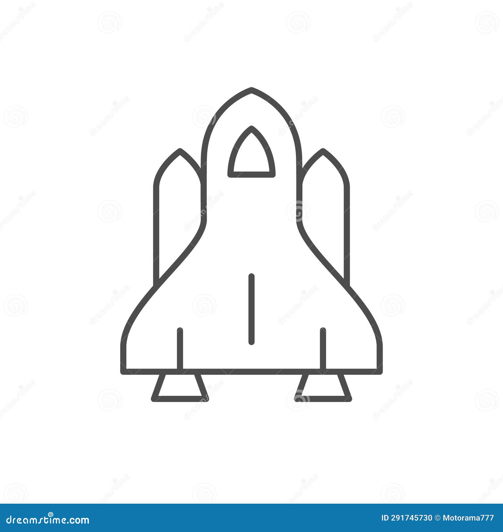 Space Shuttle Line Outline Icon Vector Illustration | CartoonDealer.com ...