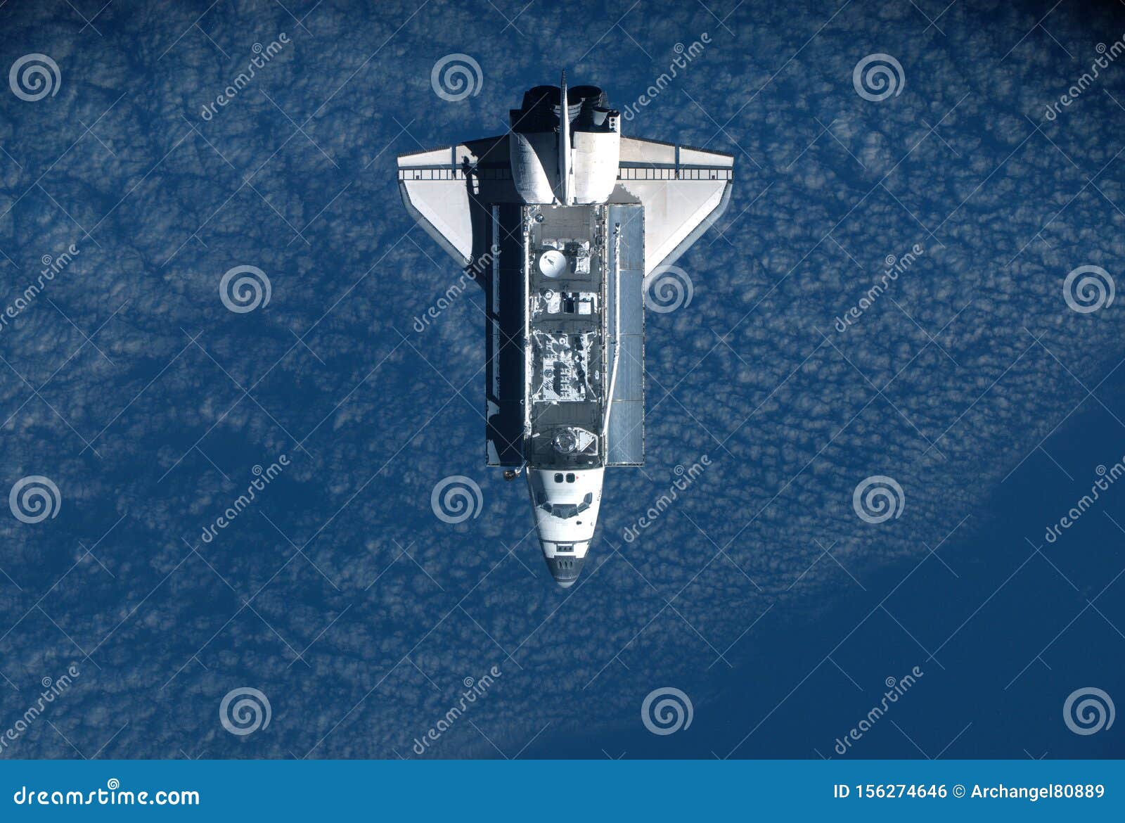 Space Shuttle with a Load of Satellites, Top View. Elements of this ...