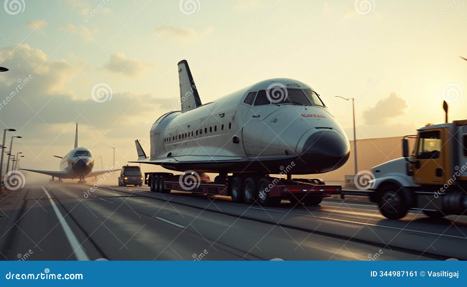 Space Shuttle on the Move stock image. Image of unusual - 344987161
