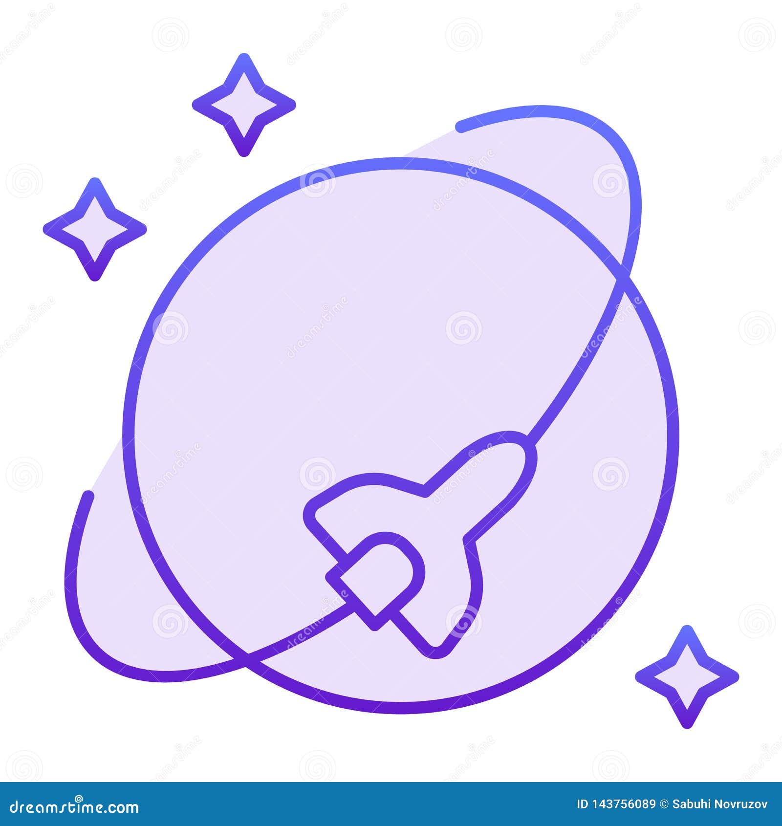 Space Shuttle Orbit Flat Icon. Spacecraft Violet Icons in Trendy Flat Style Stock Vector ...
