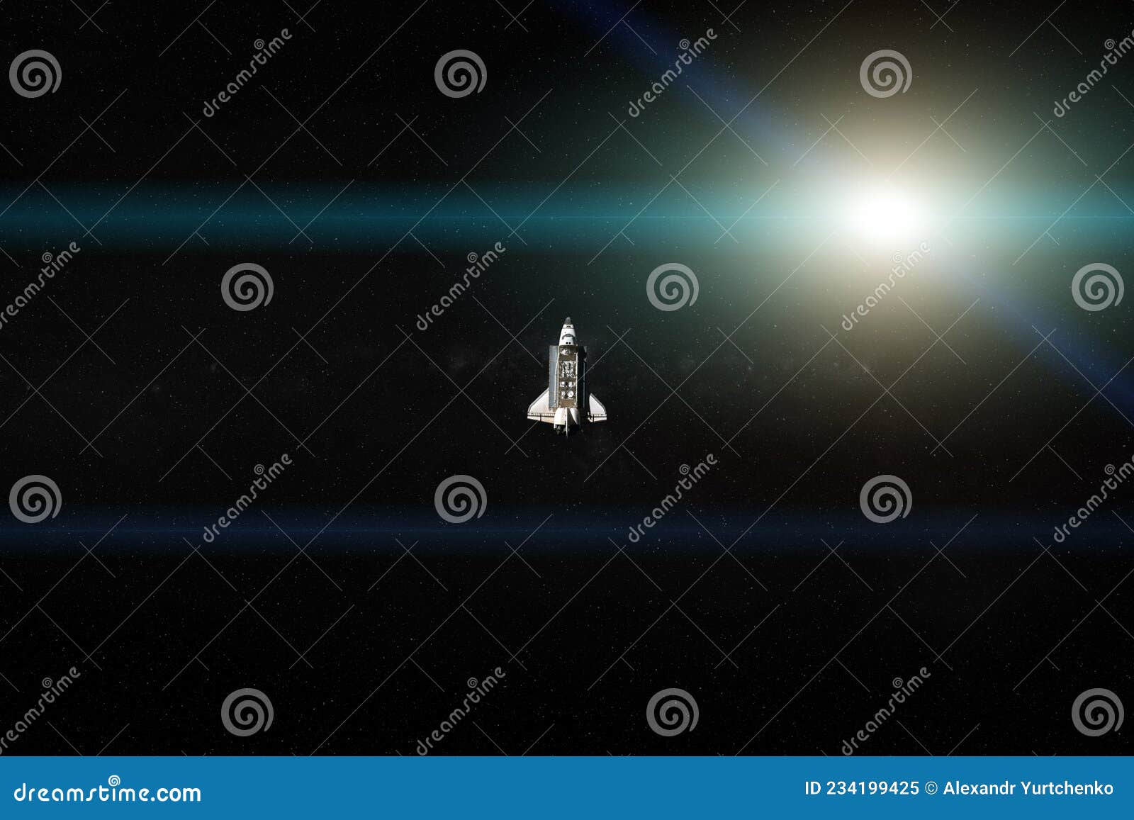 Space Shuttle in Outer Space Stock Image - Image of gravity, countdown ...