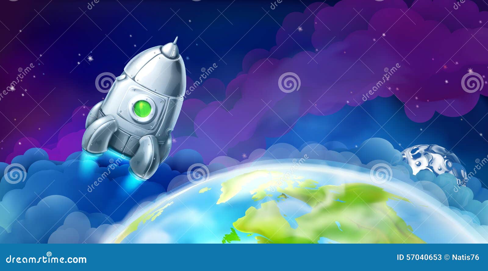 Space Shuttle Launching - Illustration | CartoonDealer.com #39841053