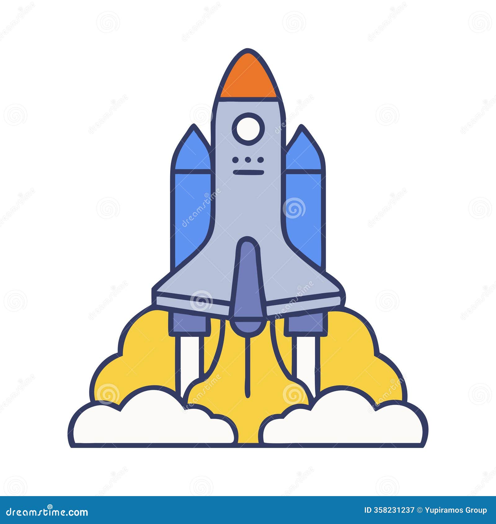 Space Shuttle Ready for Takeoff Illustration Stock Illustration ...