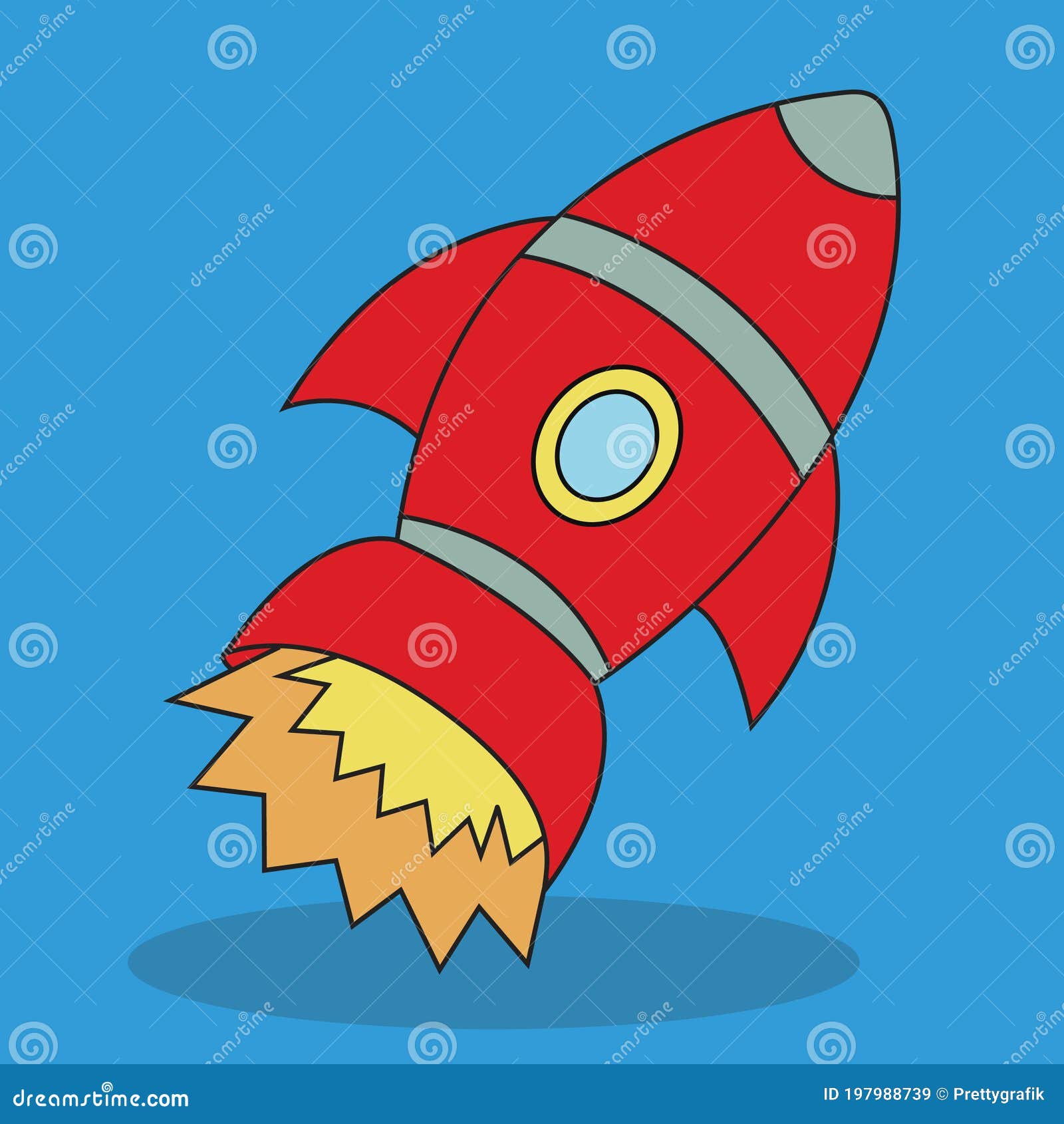 Space shuttle red 09 stock vector. Illustration of vector - 197988739
