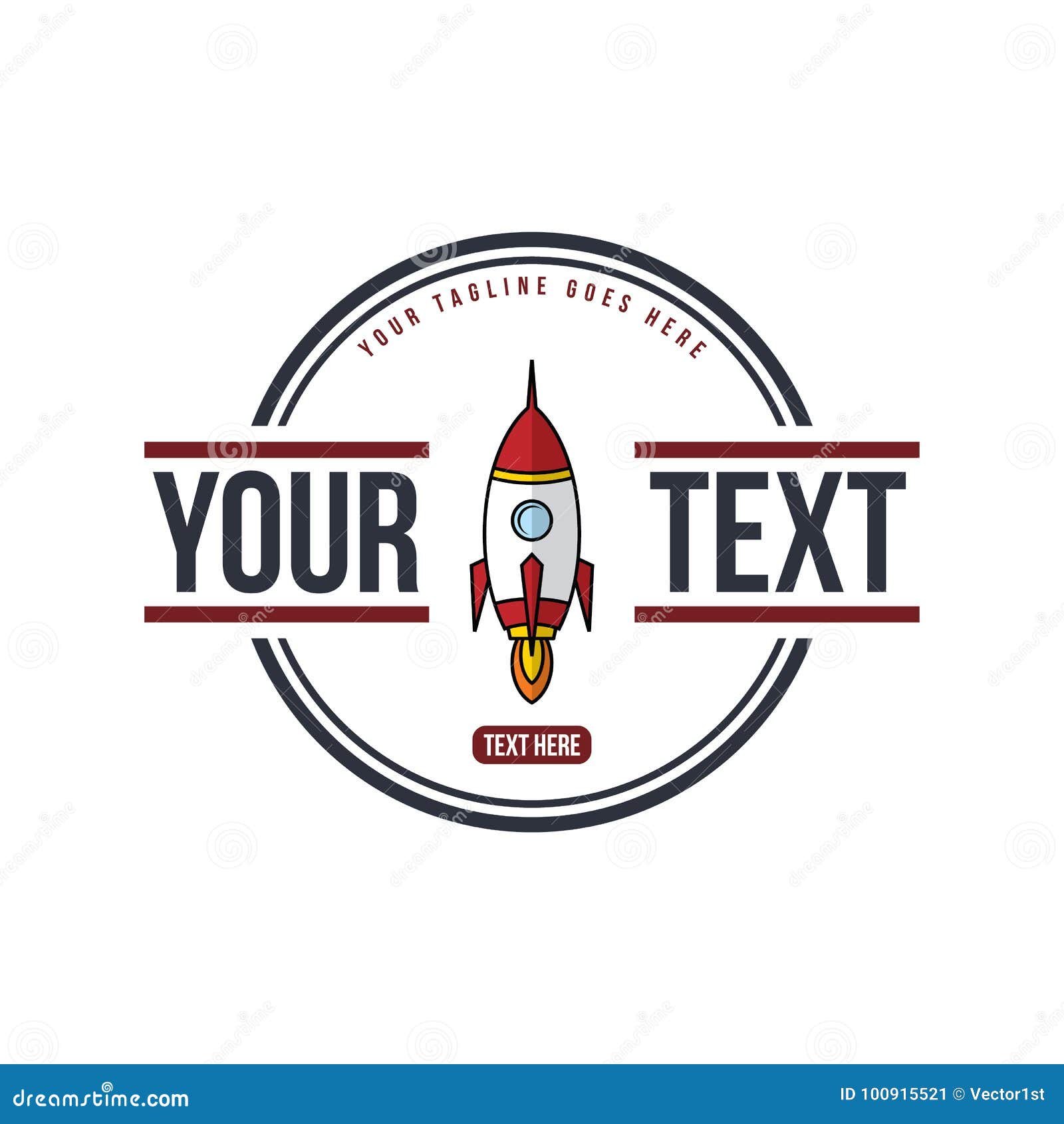 Space Shuttle Rocket - Badge Label Emblem Stock Vector - Illustration ...