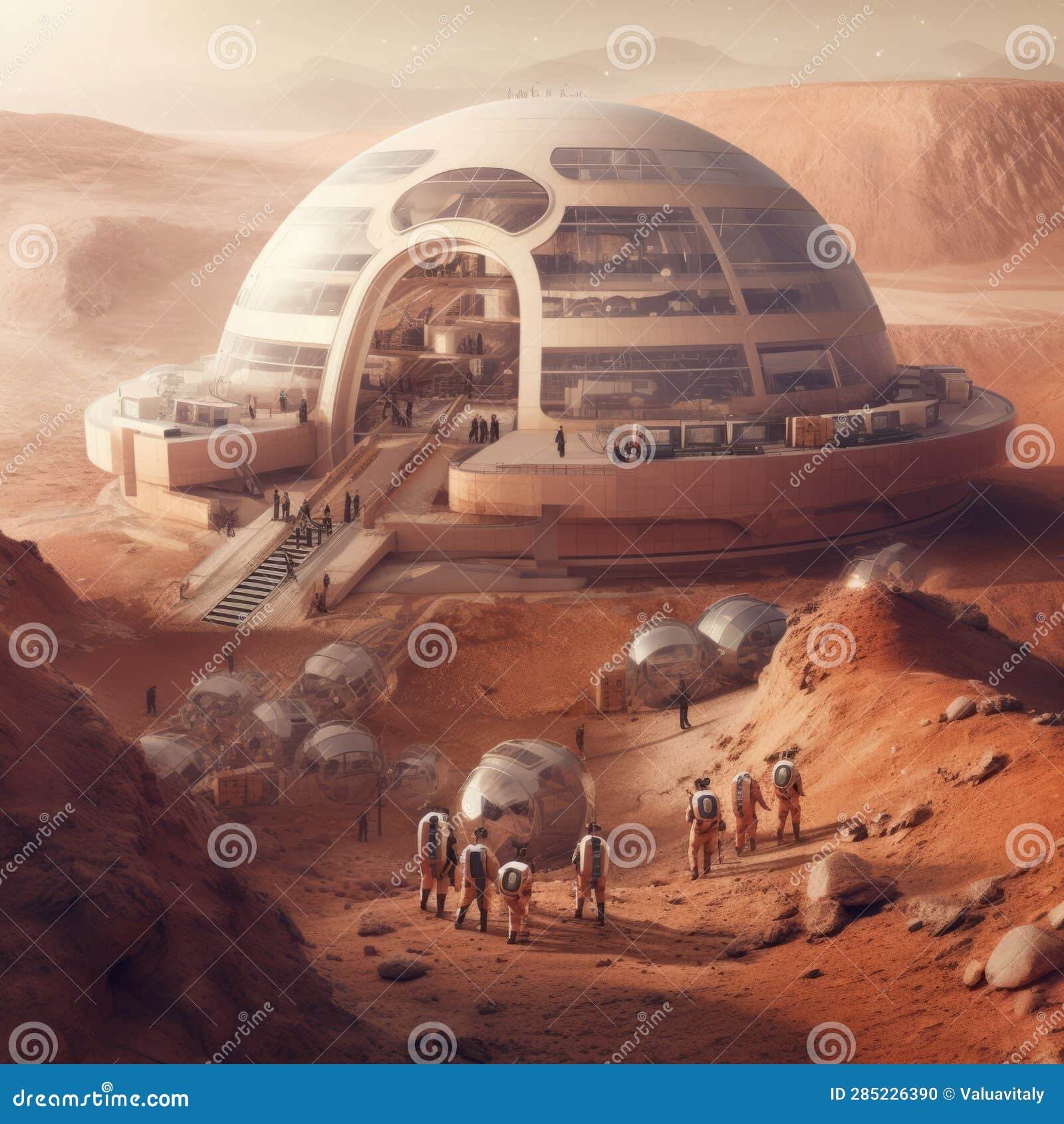 Space Shuttle Rocket Taking Off from a Cosmodrome. Beautiful ...