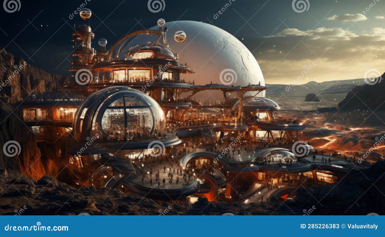 Space Shuttle Rocket Taking Off from a Cosmodrome. Beautiful ...