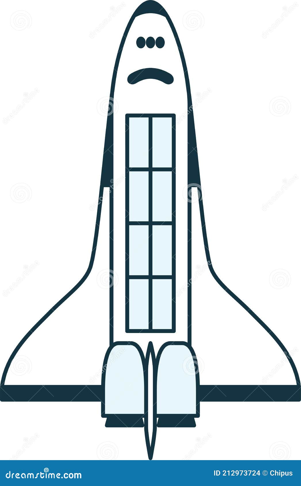 Space Shuttle Space Schiff Symbol. Vektor Abbildung - Illustration von ...