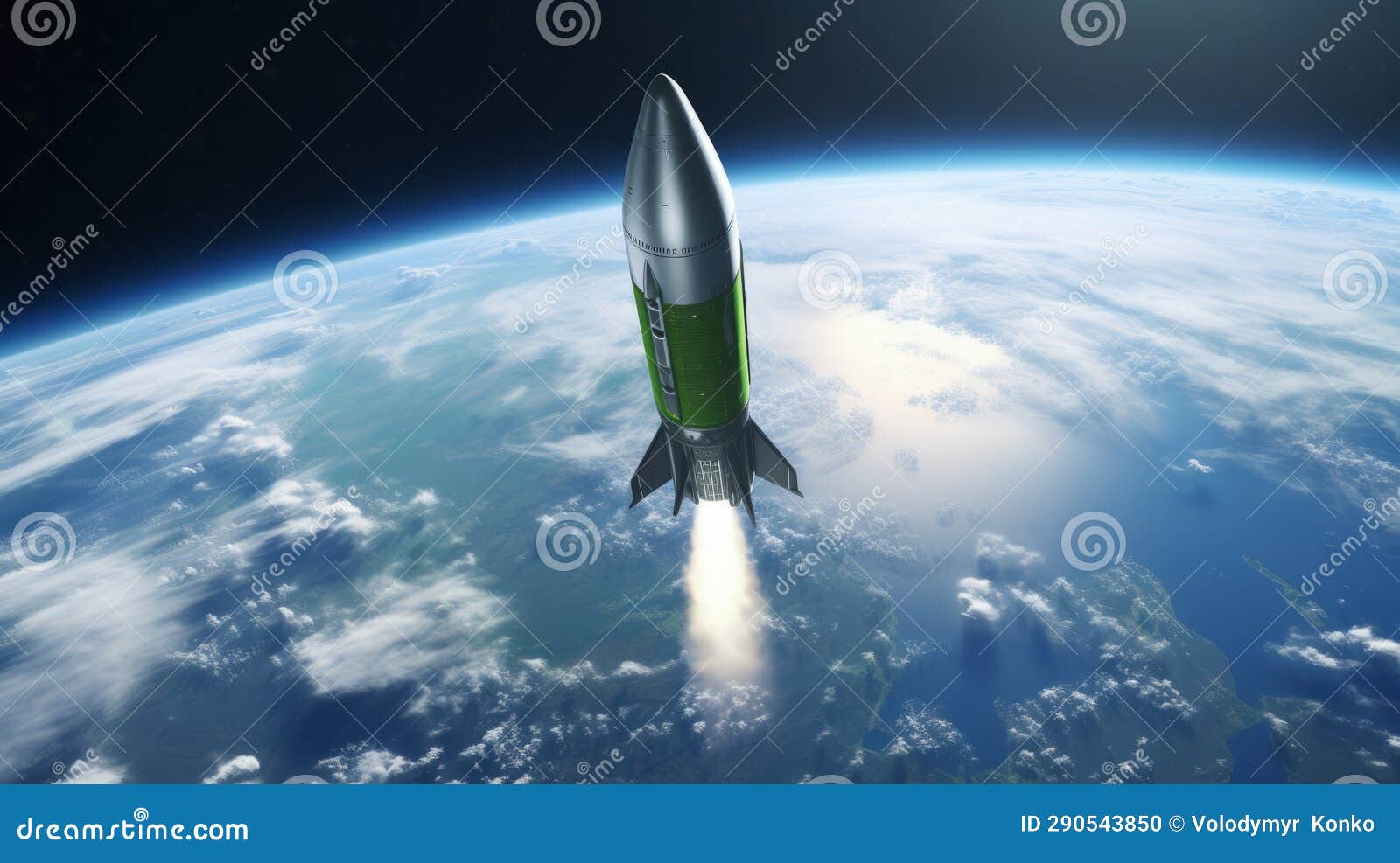 A Space Shuttle Soaring Above the Earth S Atmosphere Stock Photo ...