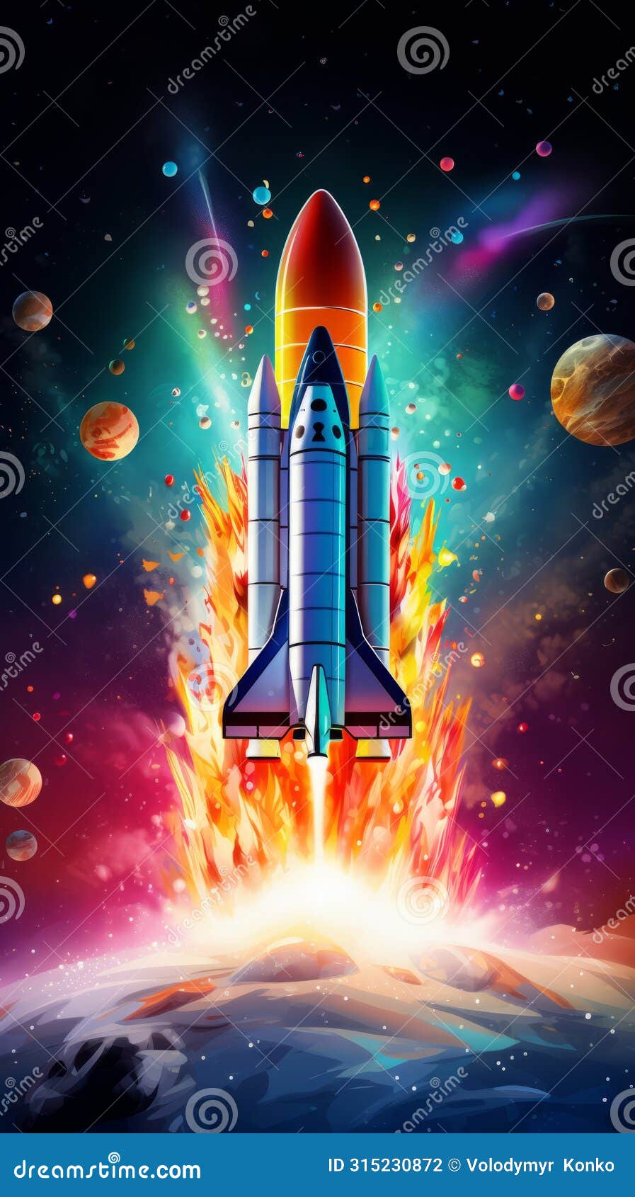 Space Shuttle Soaring through the Atmosphere Stock Photo - Image of ...