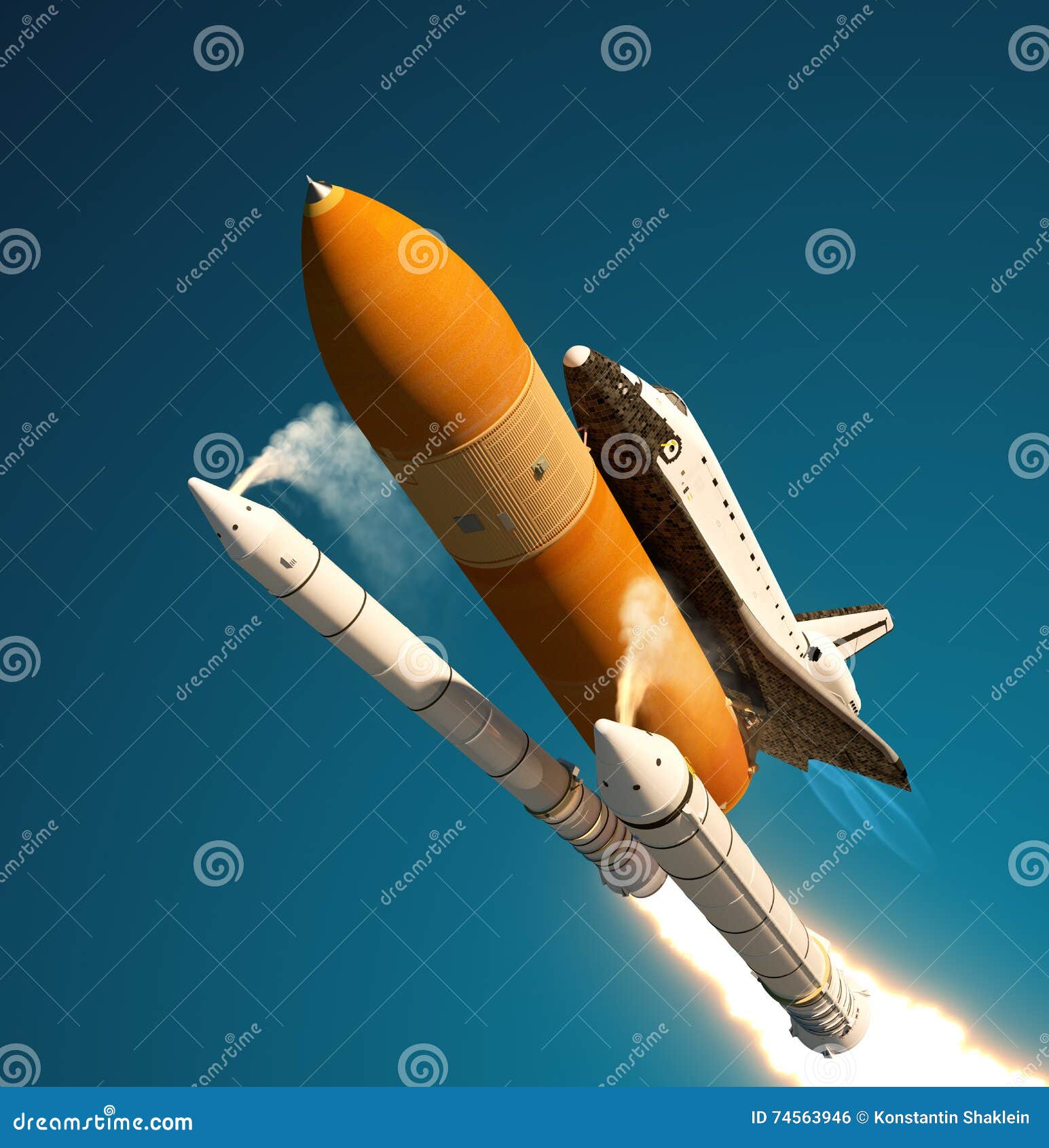 Space Shuttle Solid Rocket Boosters Separation Stock Photography ...