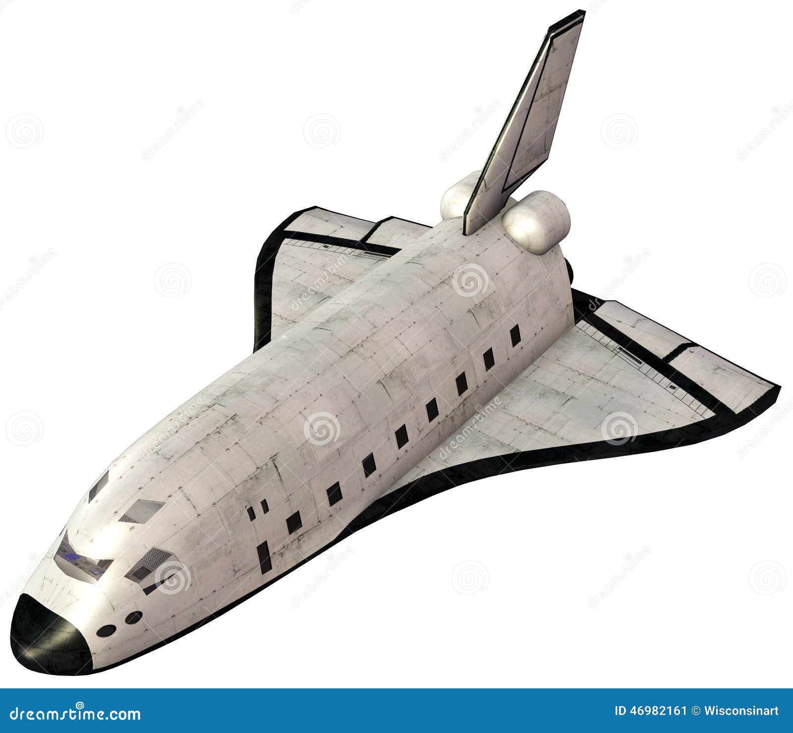 Space Shuttle Spacecraft Illustration Isolated Stock Illustration ...