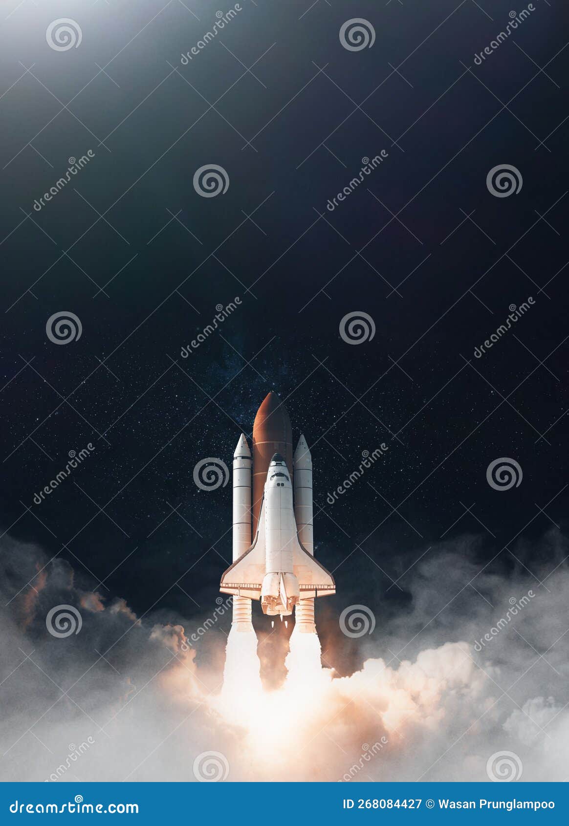 Space Shuttle Takes Off into Space. Elements of this Image Furnished by ...