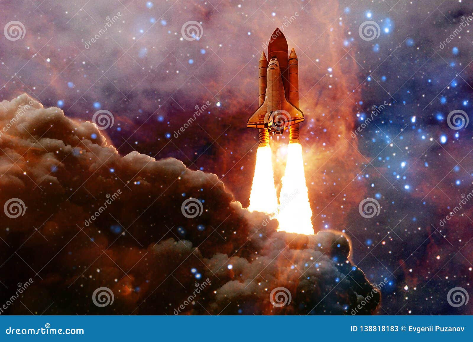 Space Shuttle Taking Off on a Mission Stock Image - Image of astronomy ...