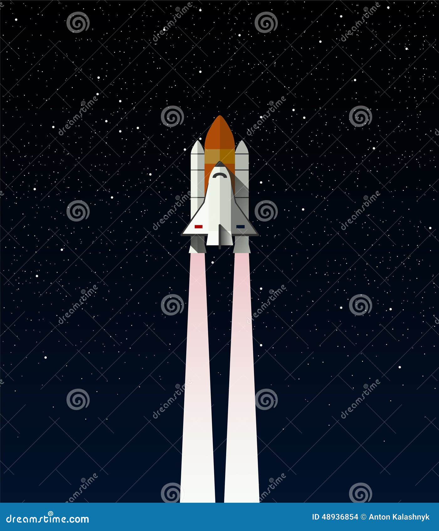 Space Shuttle stock illustration. Illustration of cosmos - 48936854