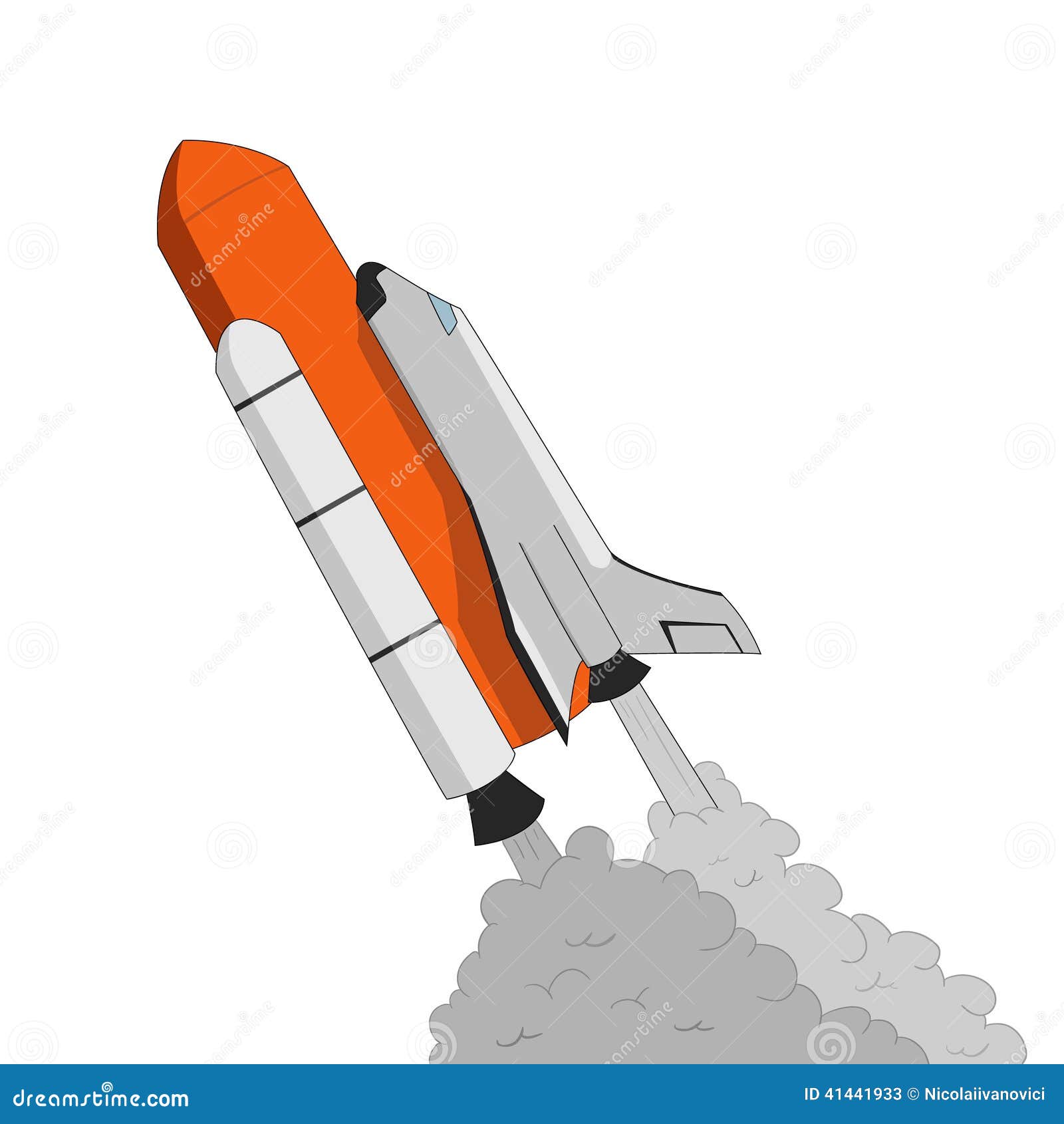 Space shuttle stock vector. Illustration of future, space - 41441933
