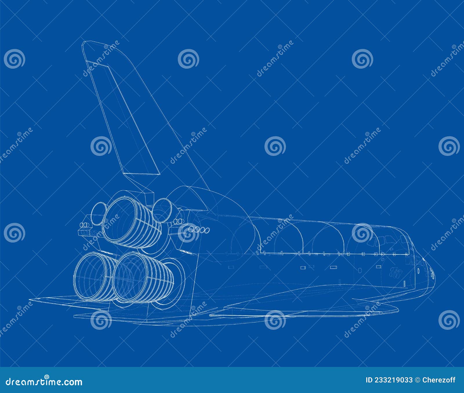 Space Shuttle. Vector Rendering of 3d Editorial Stock Photo ...