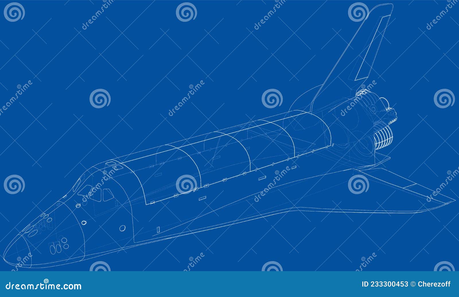 Space Shuttle. Vector Rendering of 3d Stock Vector - Illustration of ...