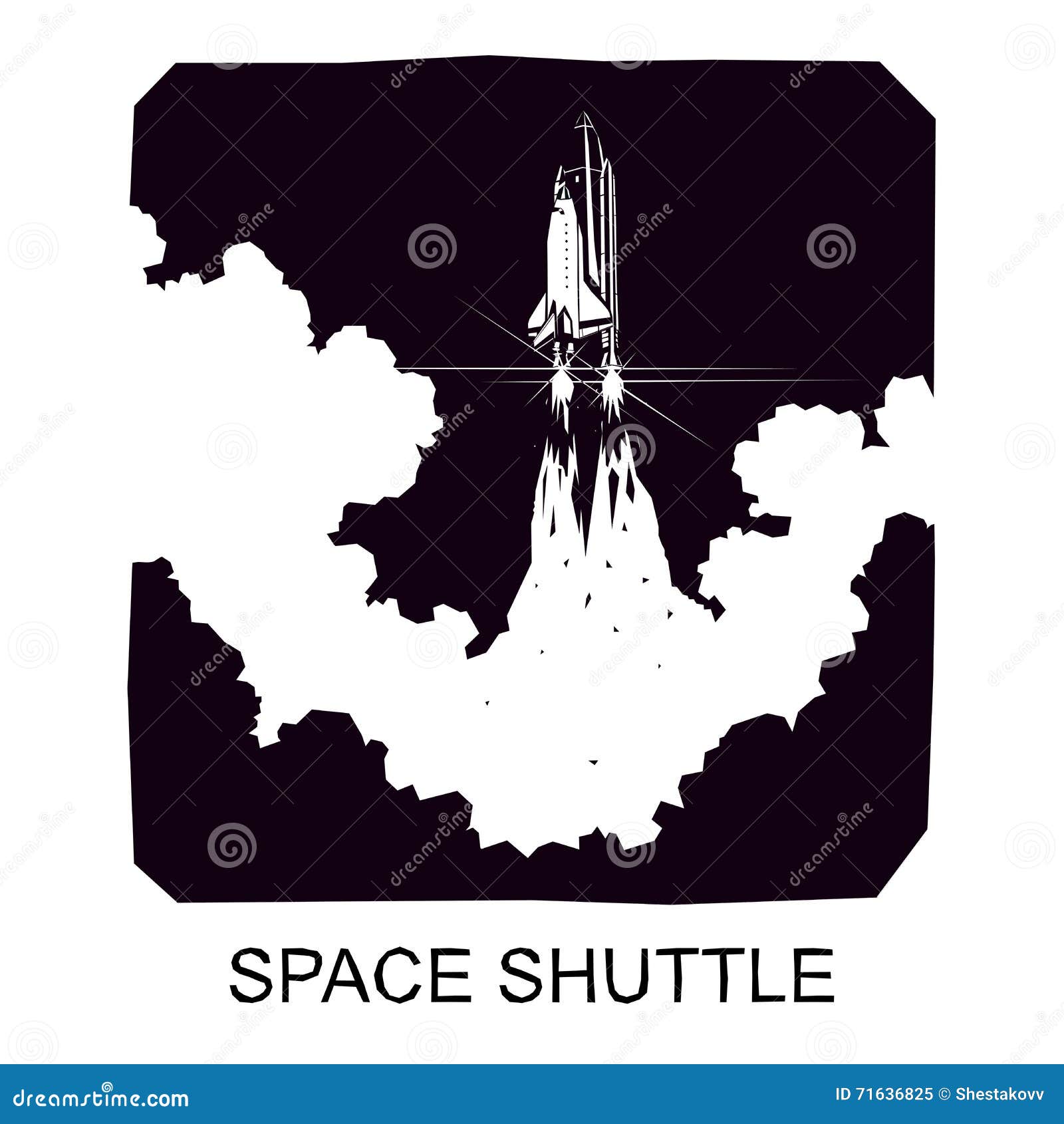 Space Shuttle Vector Silhouette