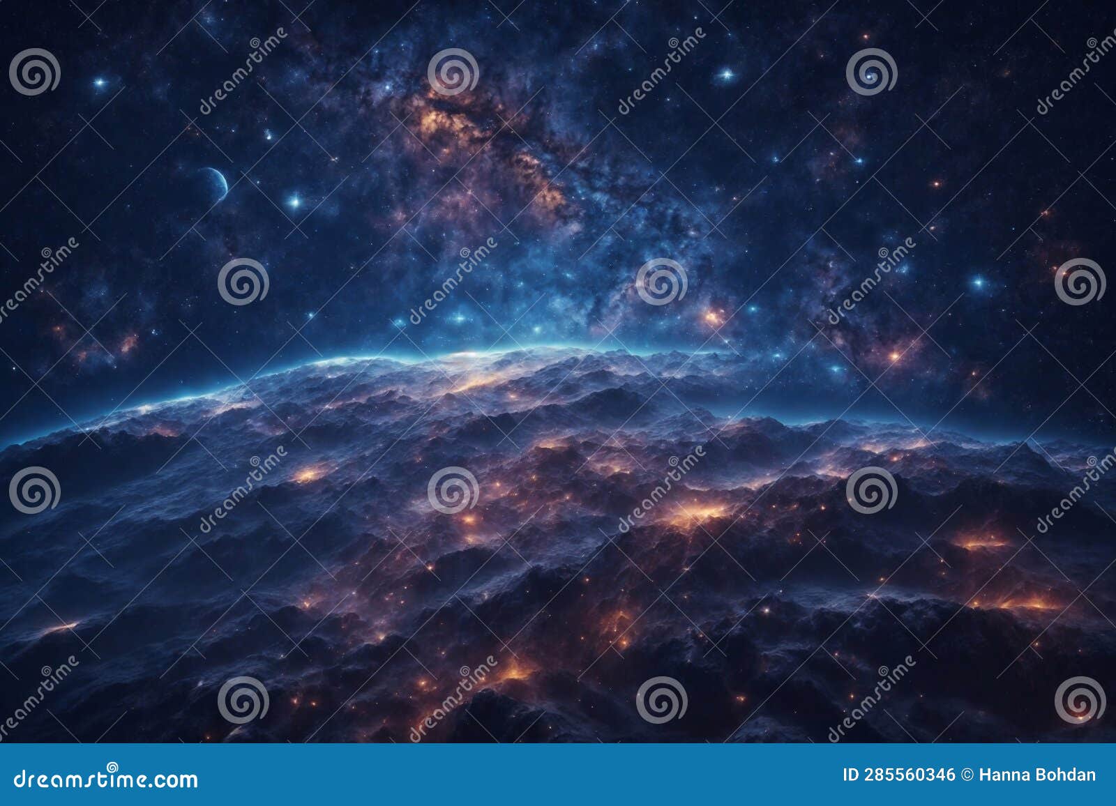 Space Sky in Stars. Ai Generator Stock Illustration - Illustration of ...