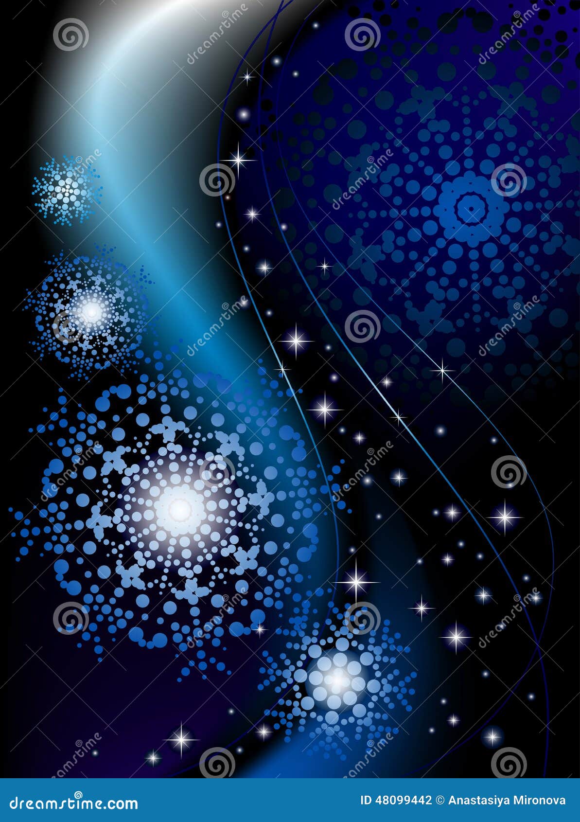 Space snowflakes stock vector. Illustration of mandala - 48099442