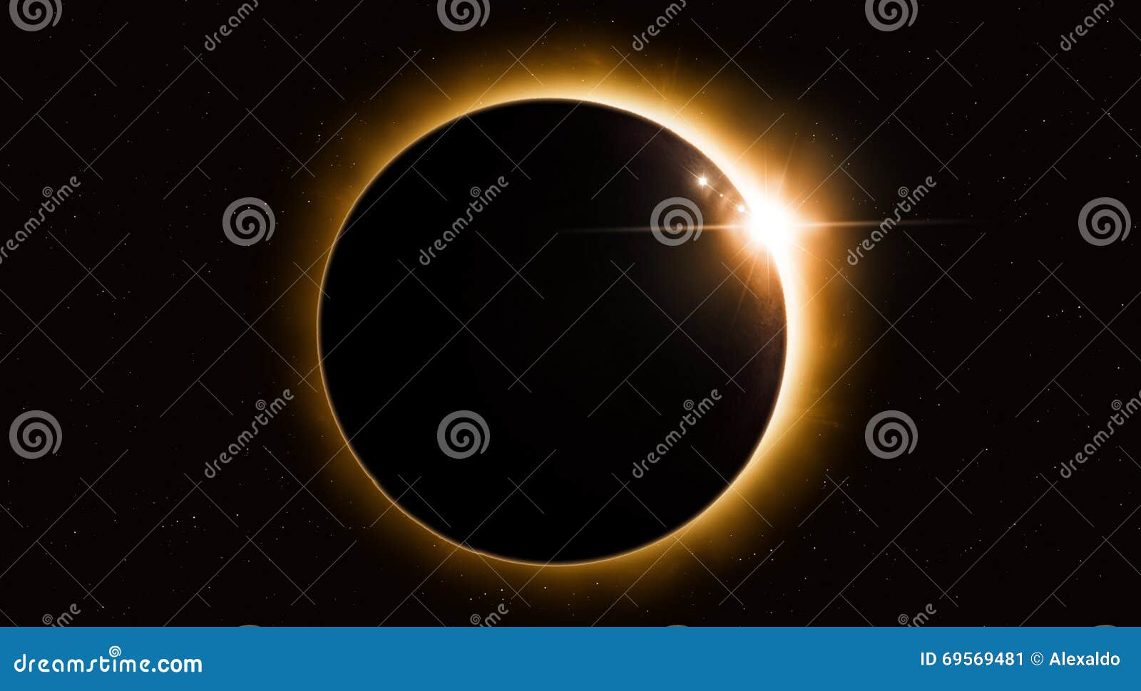 Space Solar Eclipse stock illustration. Illustration of futuristic ...