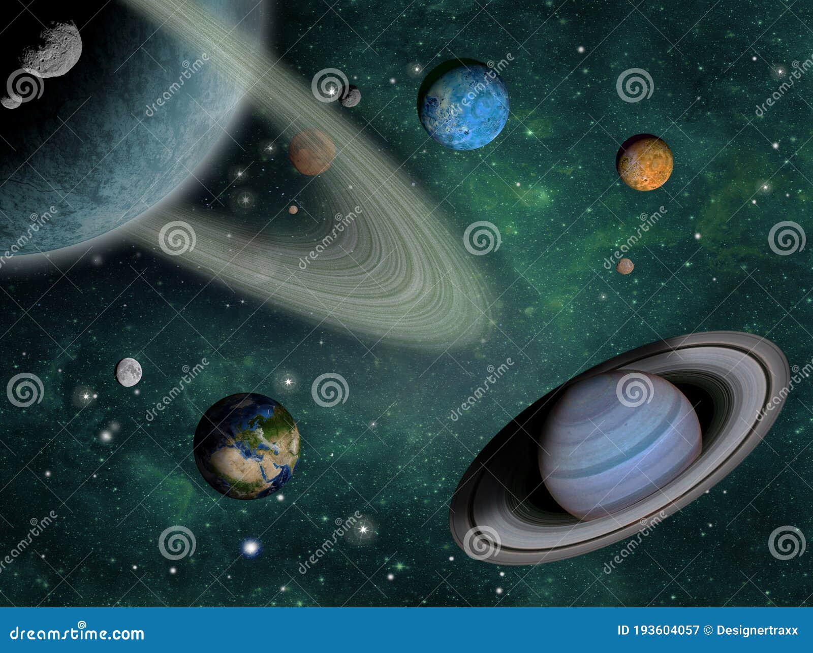 Space, Solar System and Planets `Elements of this Image Furnished by ...
