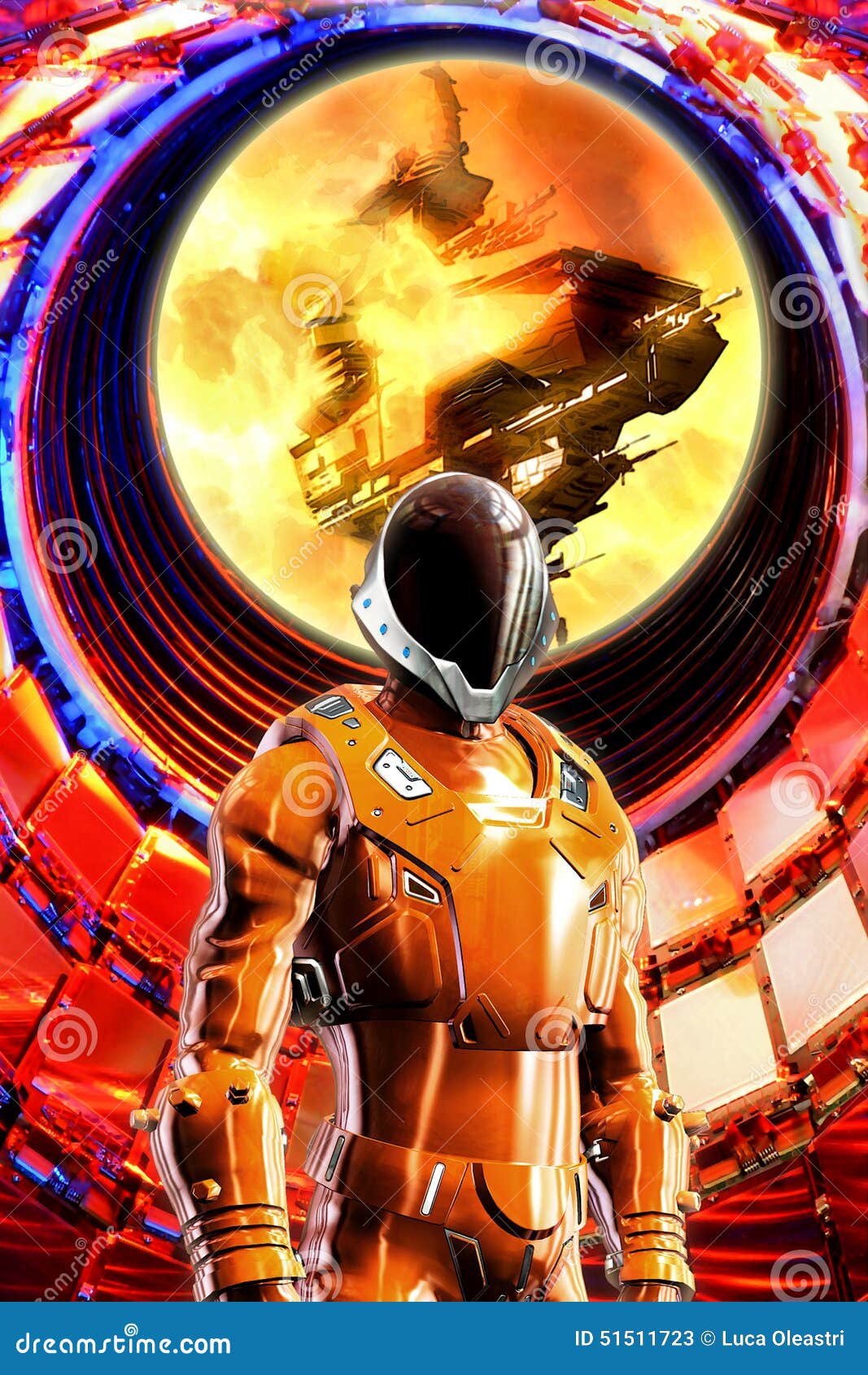 Space soldier in armor stock illustration. Illustration of pale - 51511723