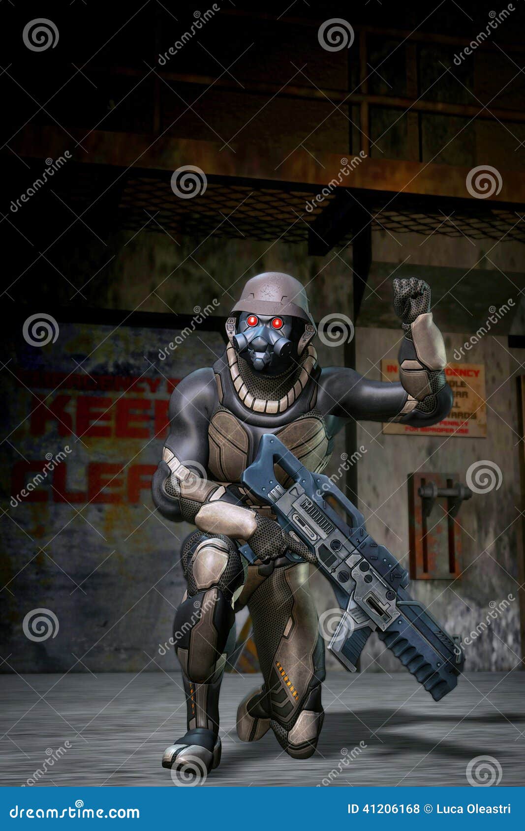 Space Soldier Assault Trooper Stock Illustration - Illustration of ...